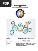 Module 1 Supply Chain Management in Hospitality Industry | PDF | Supply ...