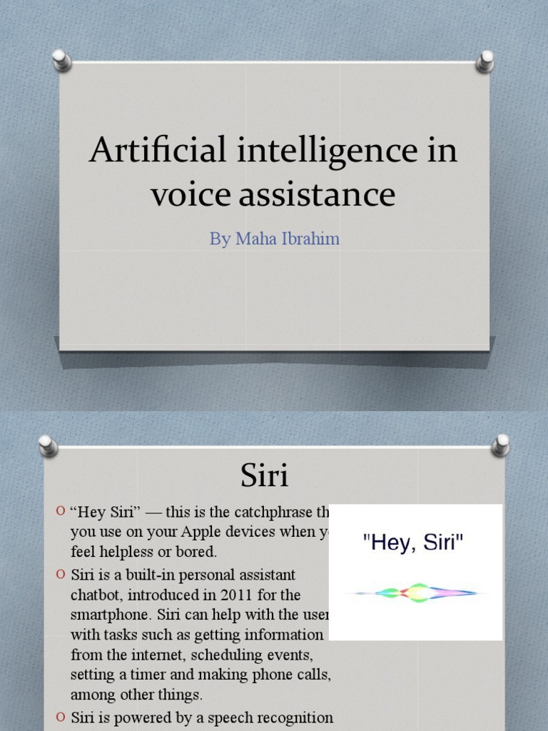 Artificial Intelligence in Voice Assistance | PDF | Siri | Software
