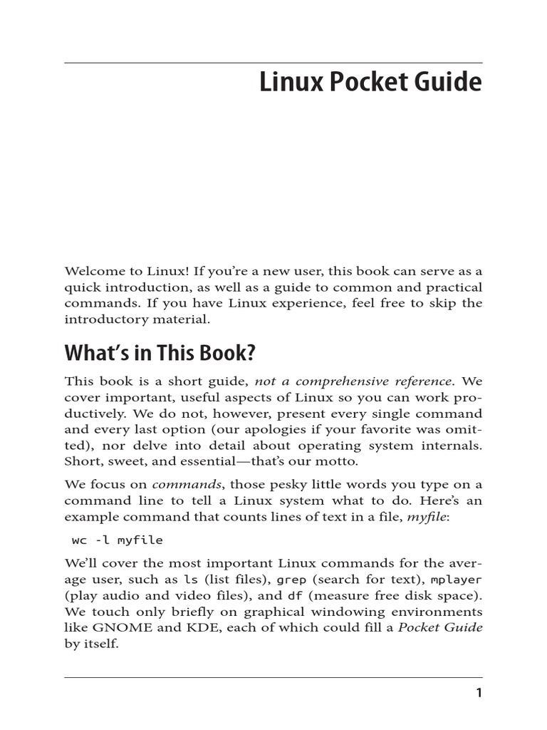 Linux Pocket Guide Essential Commands Pdf Command Line Interface