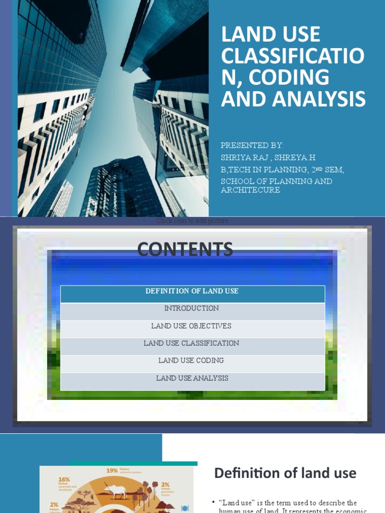 Land Use Classificatio N, Coding and Analysis | PDF | Agriculture ...