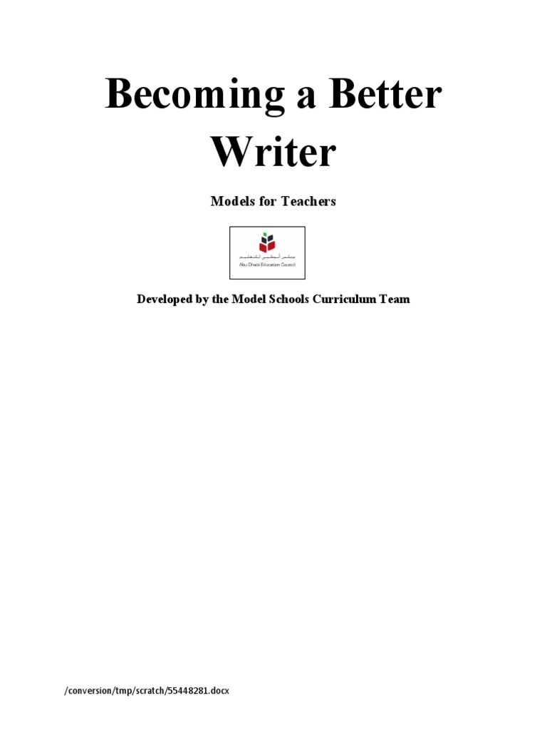 Becoming A Better Writer | Download Free PDF | Verb | Adverb