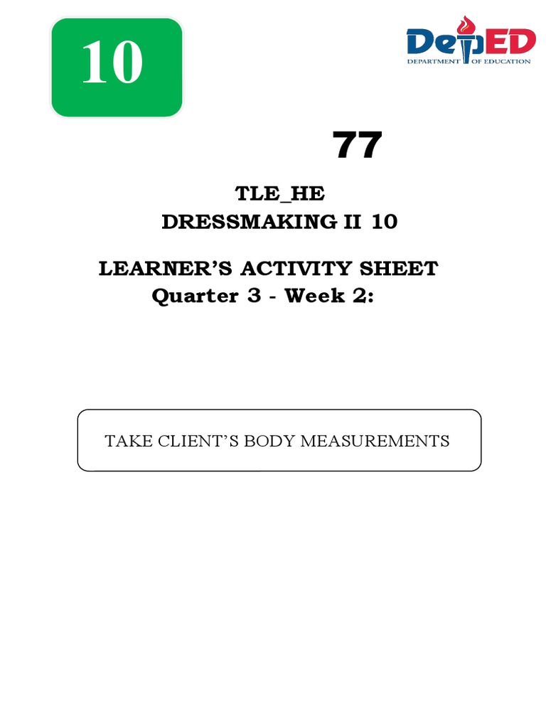 LAS Grade 10 Dressmaking | PDF | Trousers | Waist