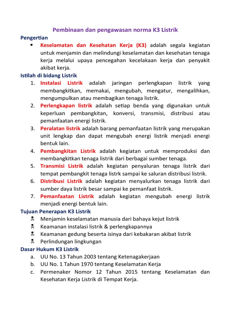 Norma Keselamatan dan Kesehatan Kerja Listrik: Panduan Lengkap tentang Standar, Persyaratan, dan ...