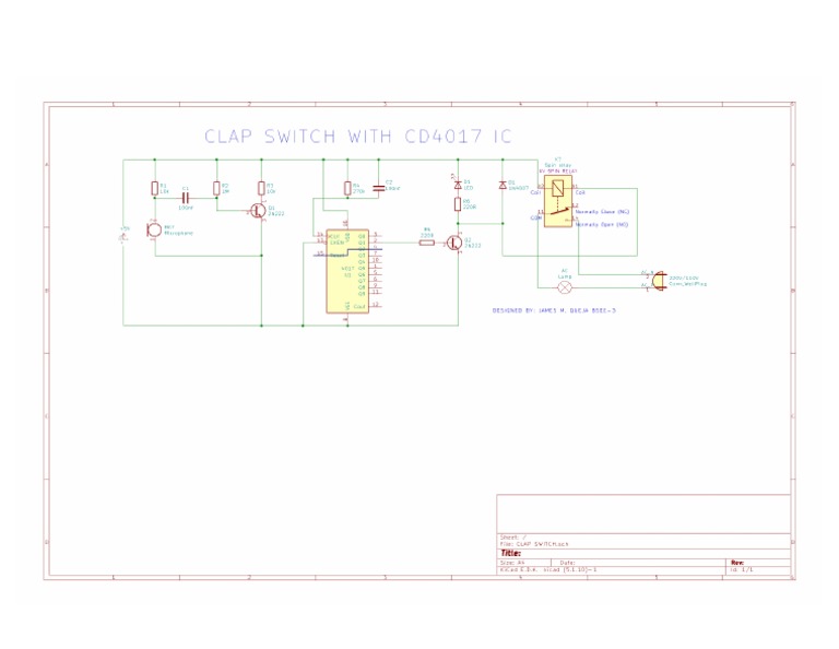 Clap Switch Circuit Diagram | PDF