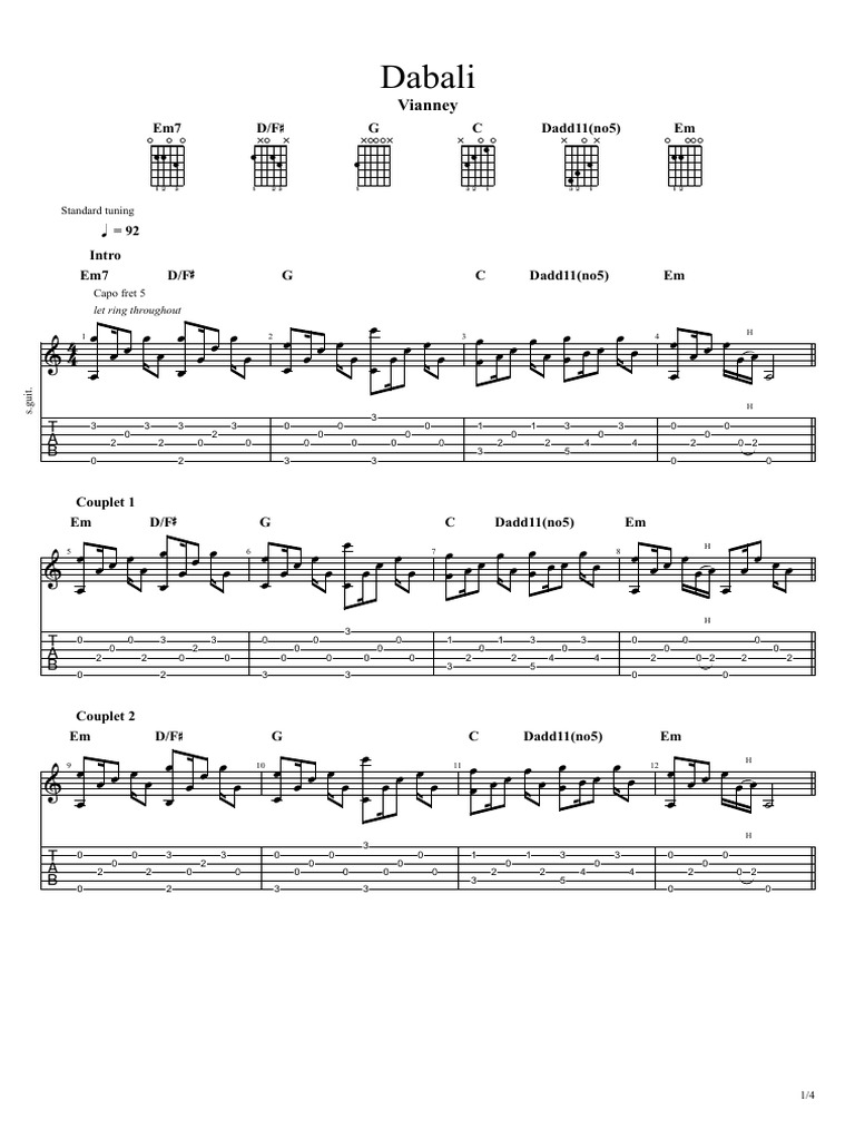 Dabali 2 | PDF | Musical Instruments | Guitar Family Instruments