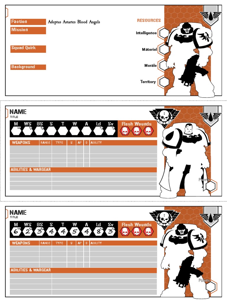 KT8 Adeptus Astartes Blank Data Card | PDF