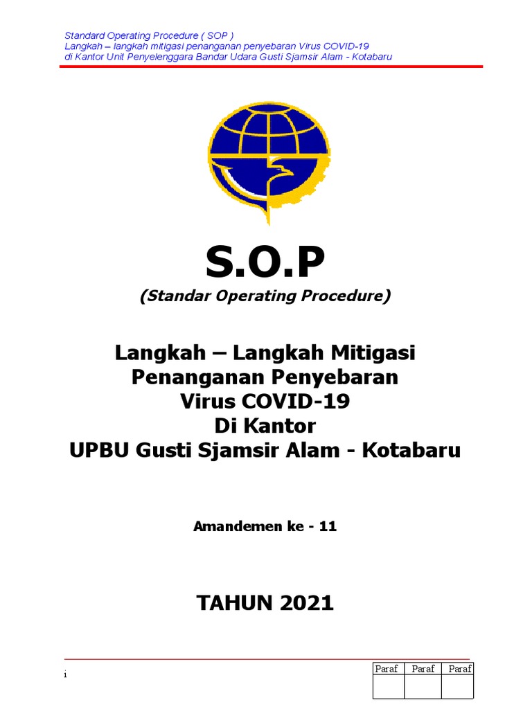 SOP Penanganan Penyebaran Virus Covid-19 Amd 10 | PDF | Bisnis ...