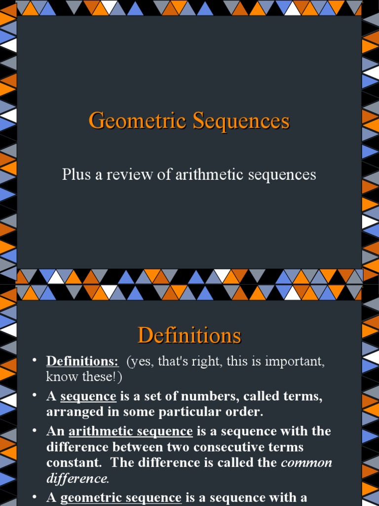 Geometric Sequences and Series | PDF | Sequence | Geometry