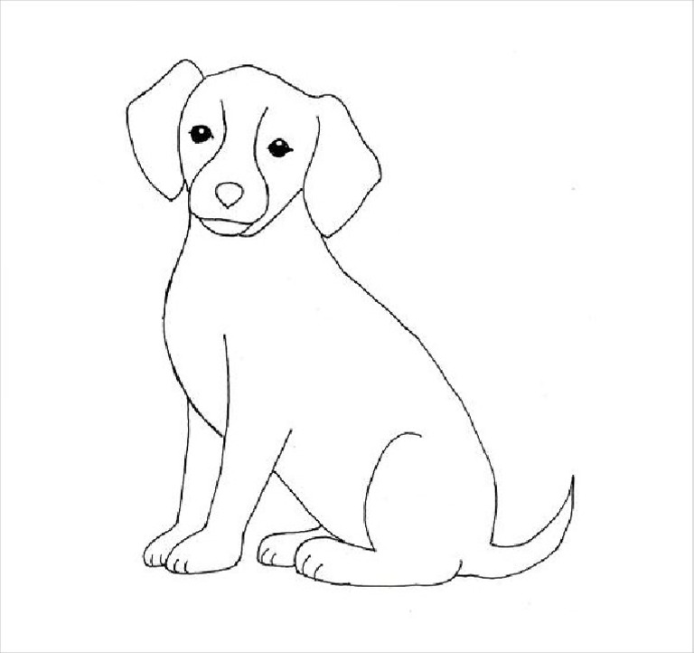 Dog Easy Drawing Template | PDF