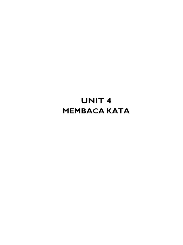 UNIT 4 Membaca Kata Rev Asa | PDF