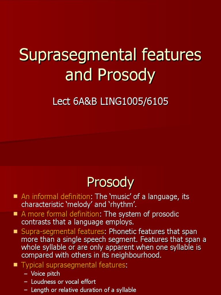 Suprasegmentals and Others Tools in Speech and Theatre Arts | PDF | Stress (Linguistics) | Tone ...