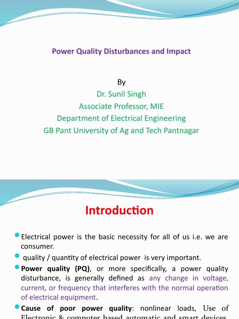 Power Quality Disturbances | PDF | Electronic Engineering | Force