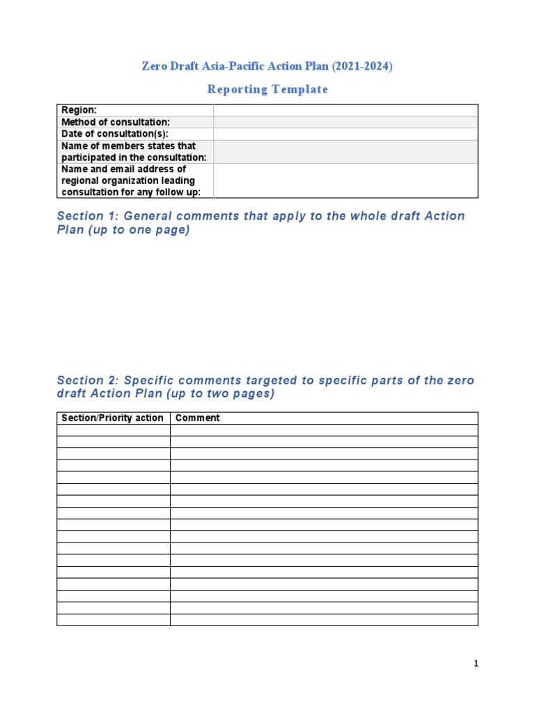 05 Action Plan Reporting Template | PDF