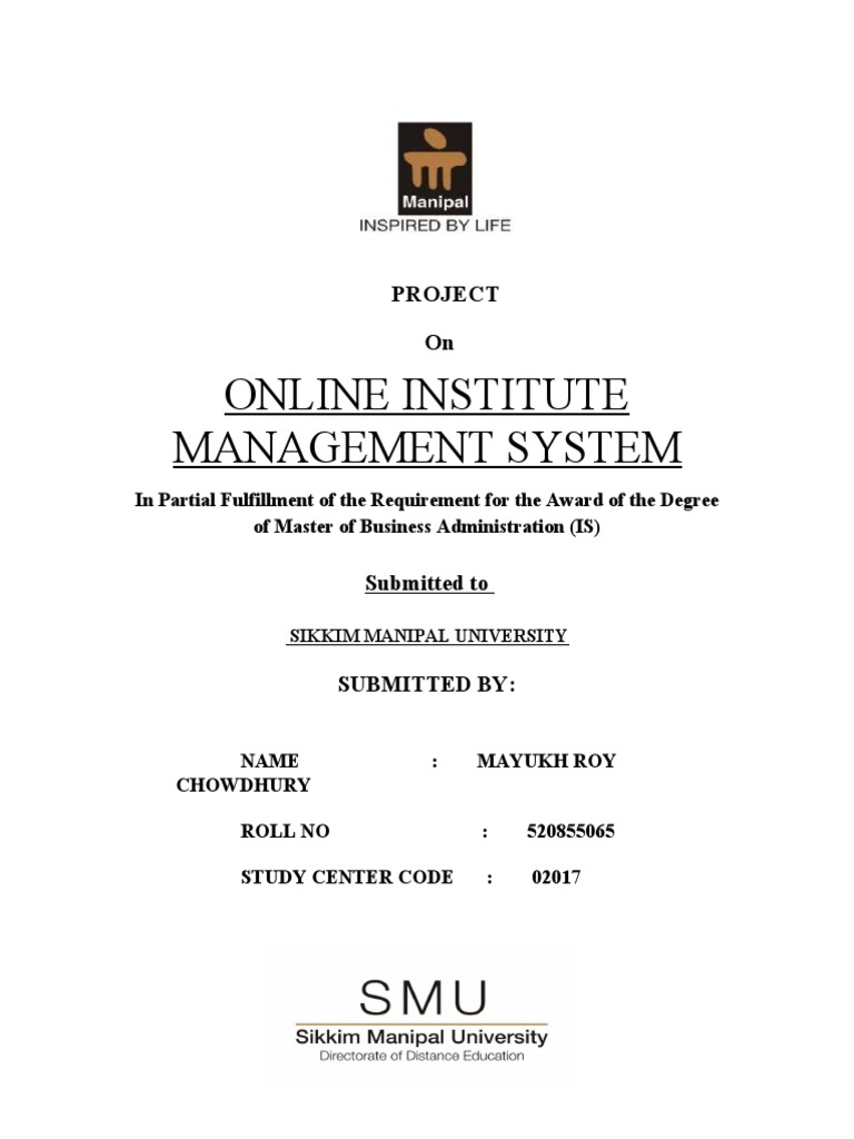 Online Institute Management System Project | PDF | Software Development ...