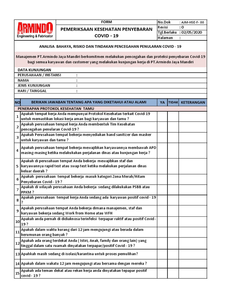 Form Kunjungan Tamu | PDF | Bisnis