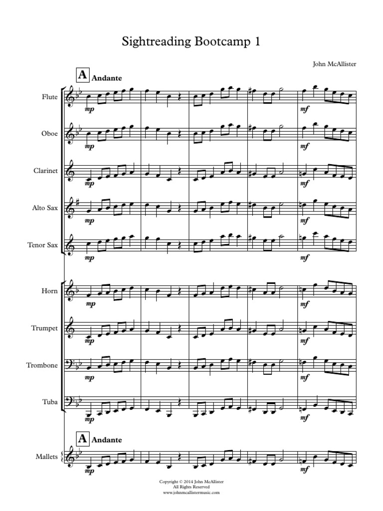 Sightreading Bootcamp 1 - MC Allister | PDF | Éléments de la musique ...