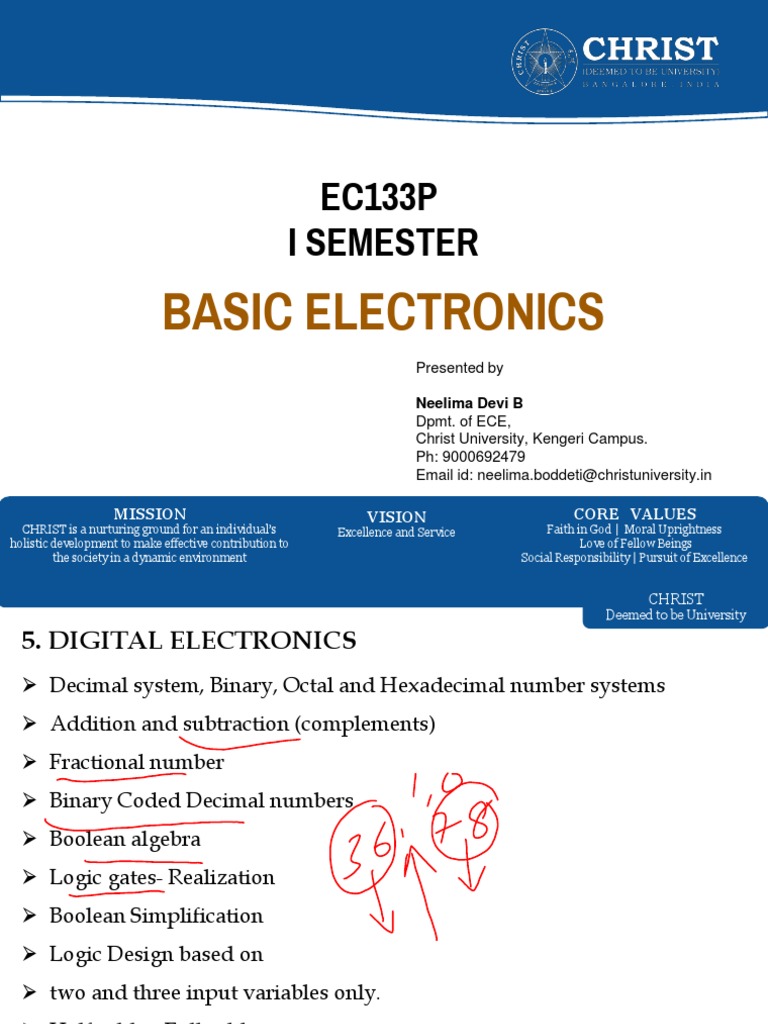 Digital Electronics Course Notes PDF | PDF | Numbers | Bit