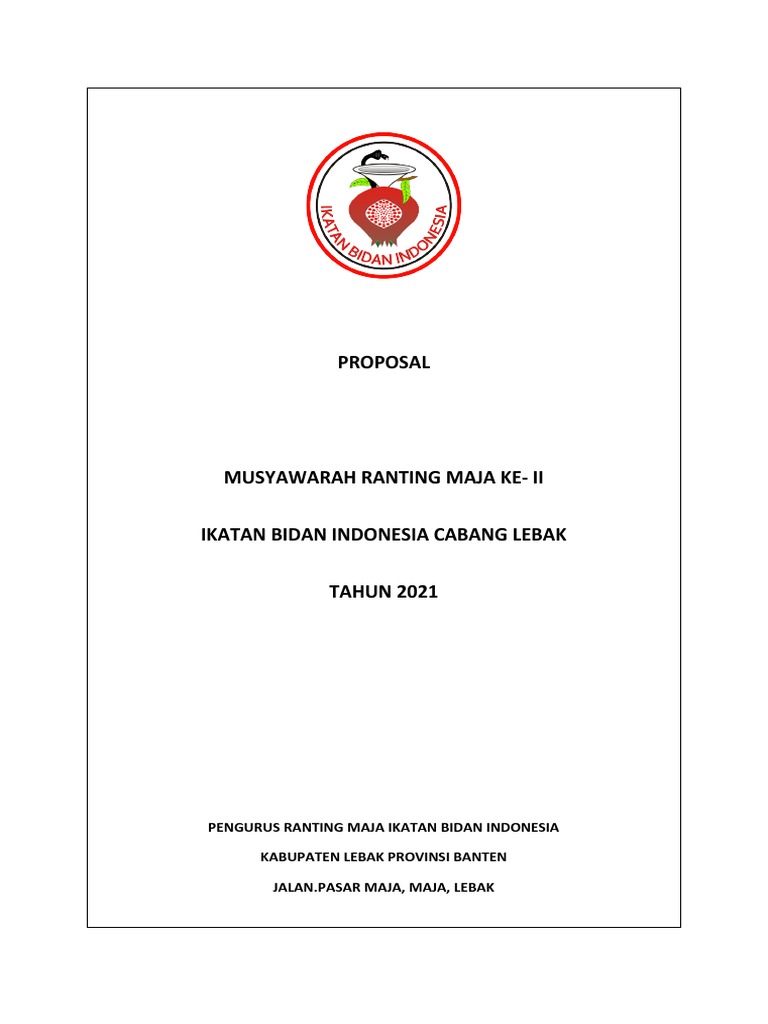 PROPOSAL Musyawarah Ranting IBI Maja | PDF