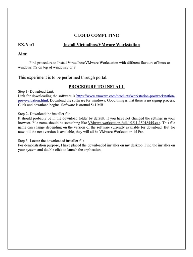 Installing VMware | PDF