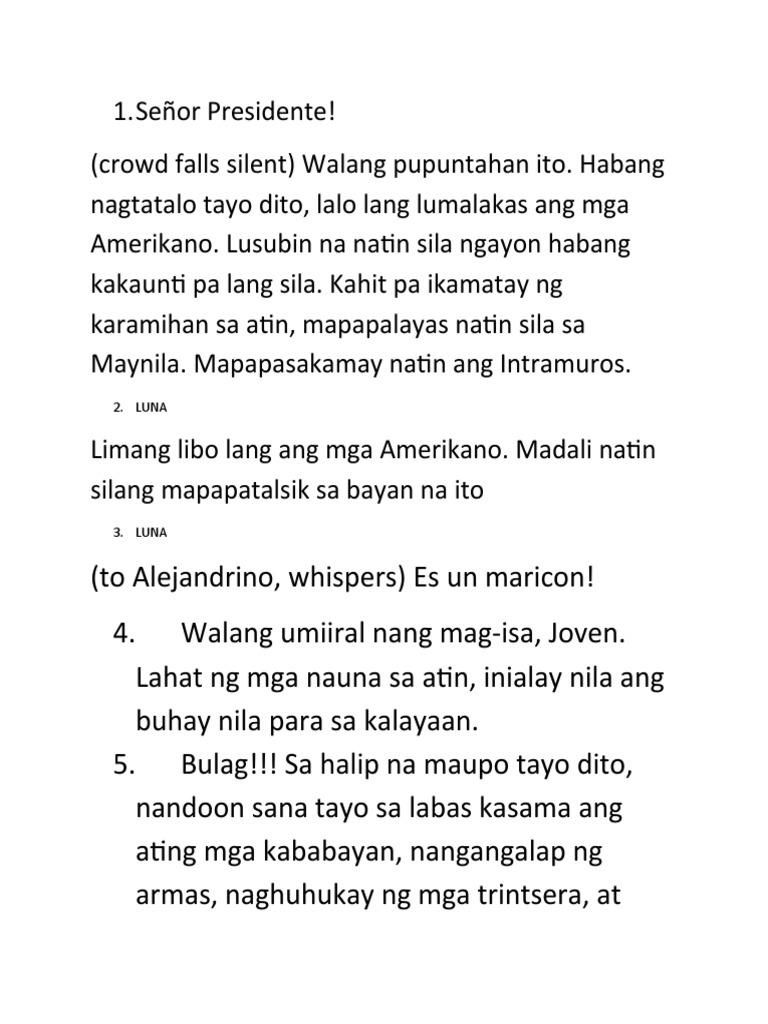 Heneral Luna Script | PDF