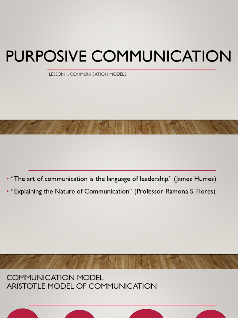 Purposive Communication Week 1 | PDF | Communication | Human Communication