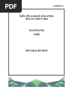 Rumus Matematik SPM 2021 | PDF