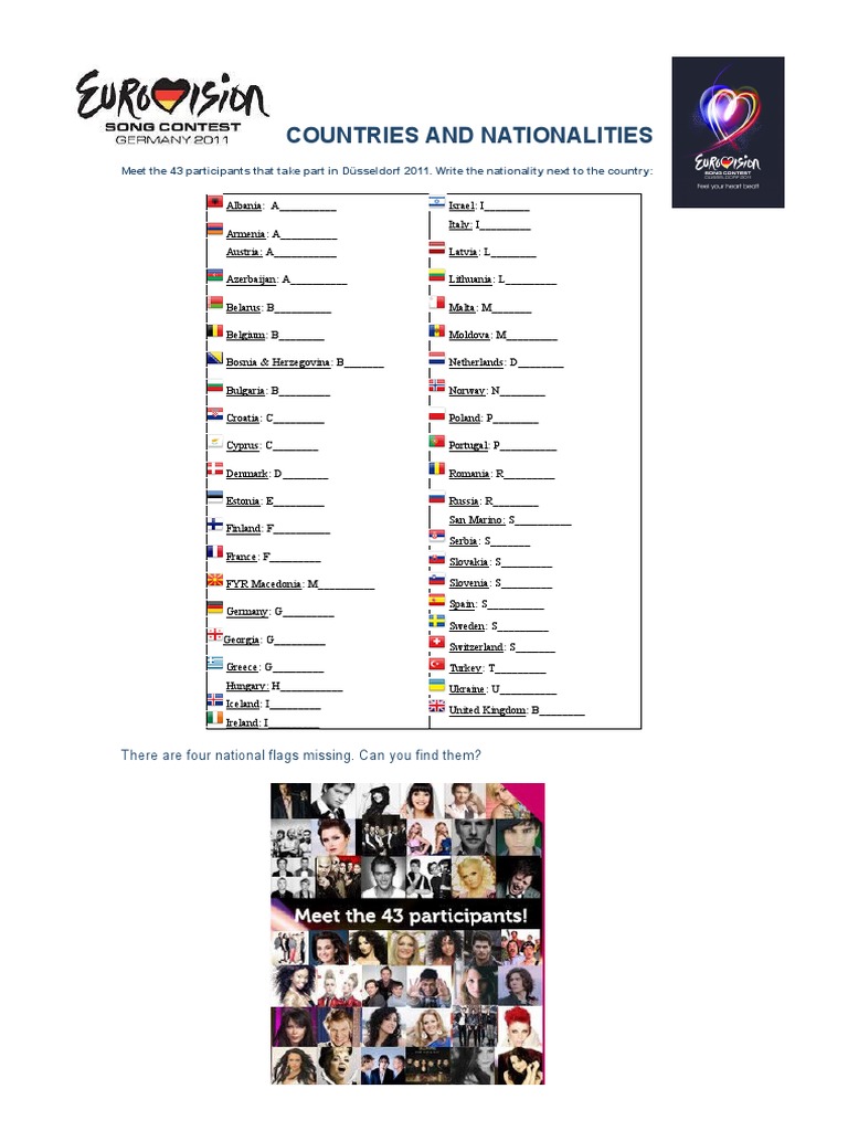 Eurovision 2011 Contestants | PDF | Association Football | European ...