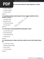 NPTEL ML Assignment Week1 | PDF | Cross Validation (Statistics) | Machine Learning