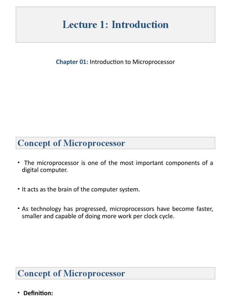 Microprocessor | PDF | Central Processing Unit | Microprocessor