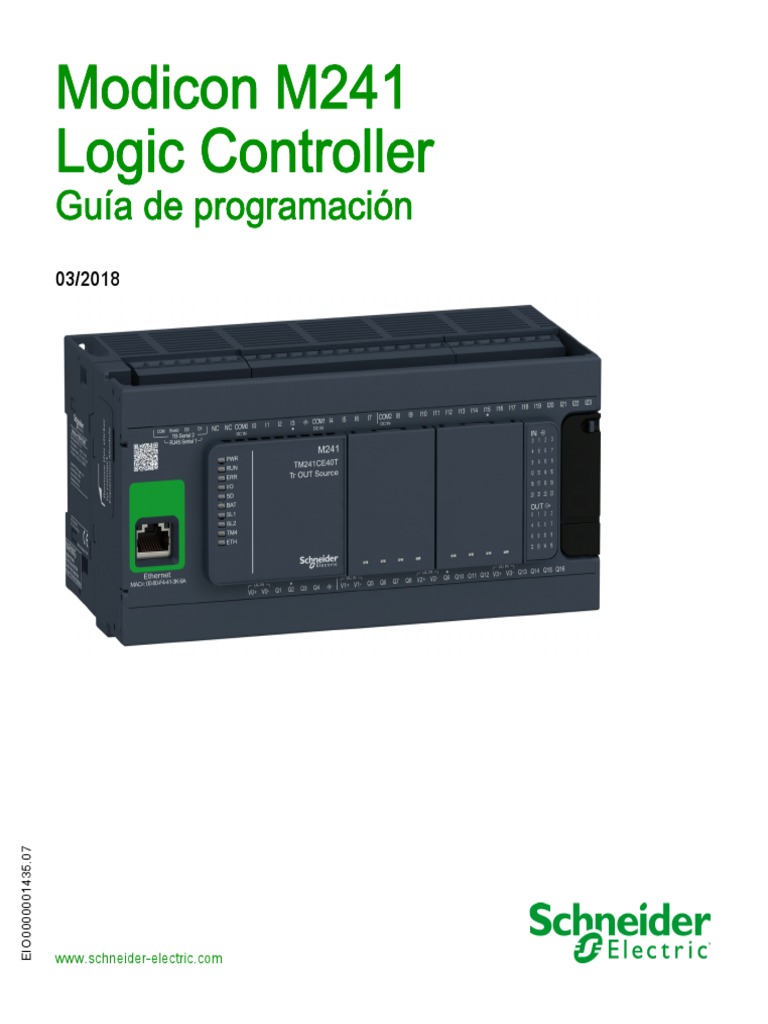 Modicon M241 Guía de Programación | PDF | Controlador lógico ...