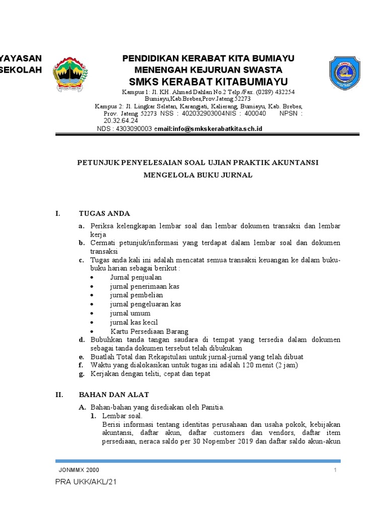 Soal Ud. Moro Seneng | PDF