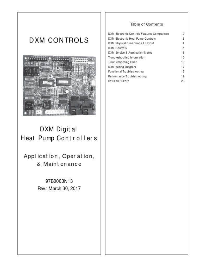 97b0003n13 Climatemaster DXM Controls Heat Pump Application Manual ...