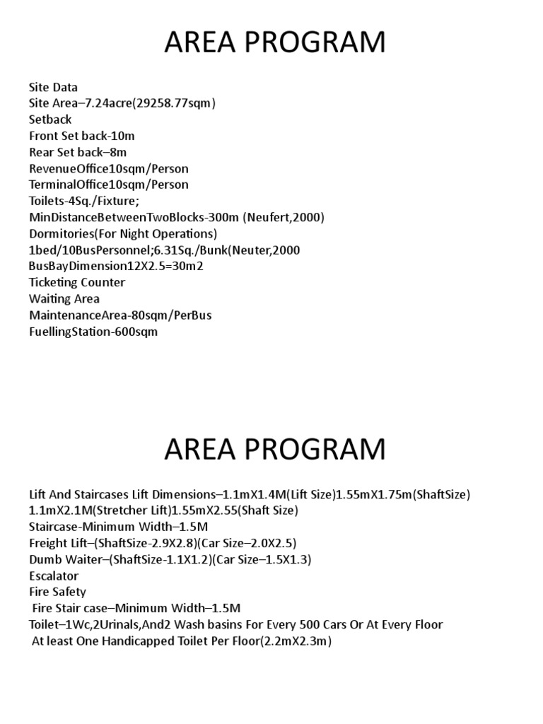 Area Program | PDF