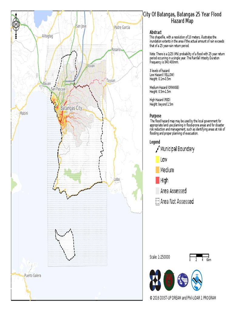 City of Batangas Batangas 25 Year Flood Hazard Map | PDF