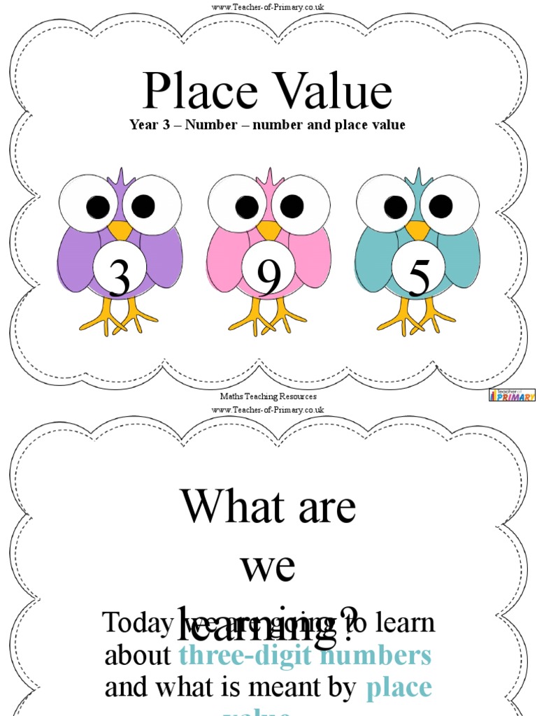 Year 3 - Number - Number and Place Value | PDF | Worksheet | Written ...