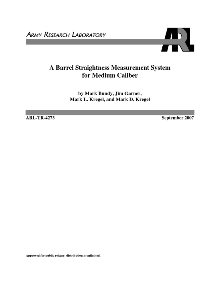 A Barrel Straightness Measurement System For Medium Caliber | PDF | Gun ...