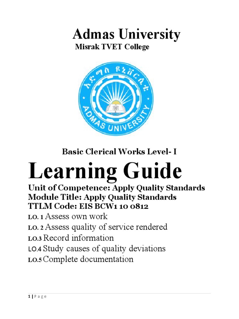 Apply Quality Standards | Download Free PDF | Six Sigma | Competence ...