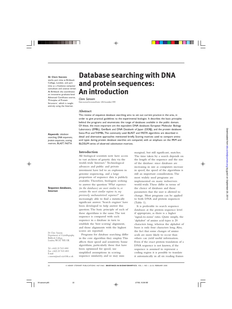 BLAST | PDF | Blast | Sequence Alignment