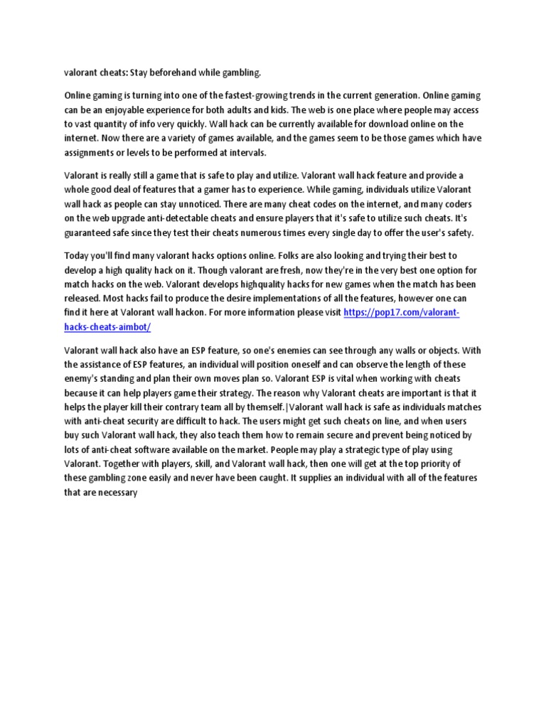 Valorant Wall Hack Pdf Cheating In Video Games Communication