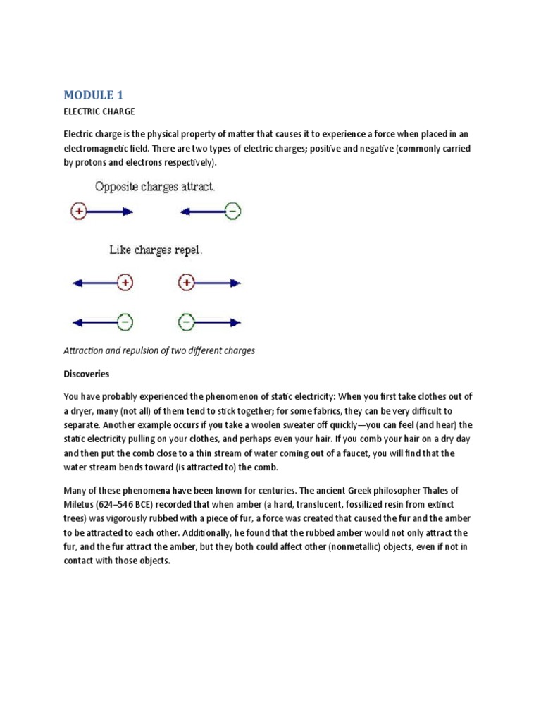Phy2 Unit Test 1 | PDF | Electric Charge | Electron