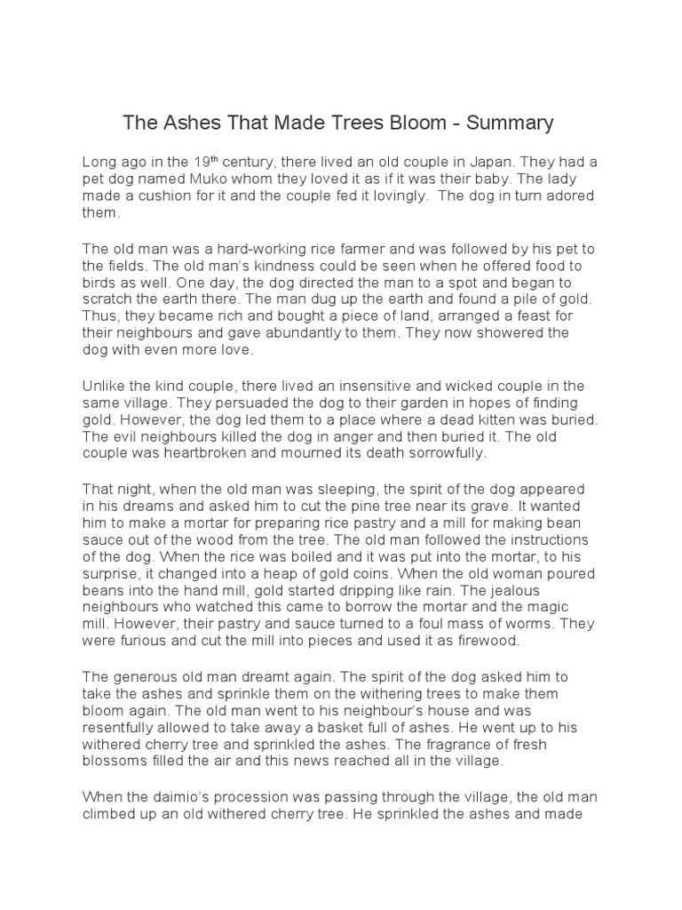 The Ashes That Made Trees Bloom Summary | PDF