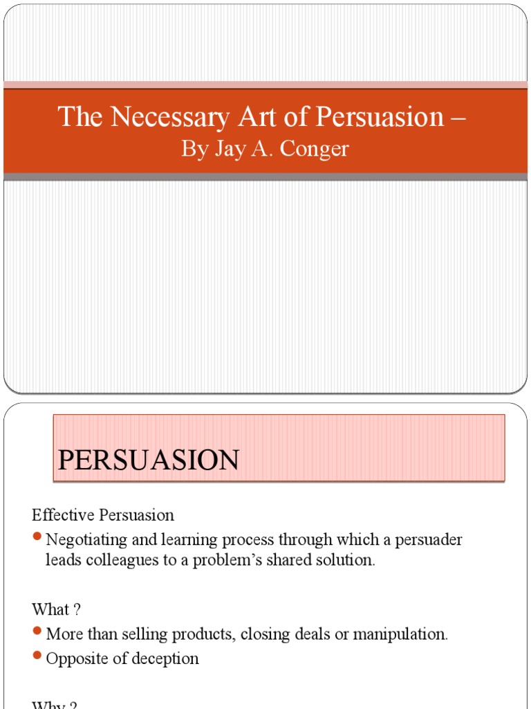 Mastering the Art of Persuasion | PDF | Expert | Persuasion