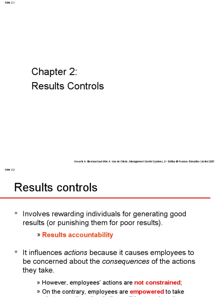 Chapter 2 Results Controls | PDF | Risk | Motivational