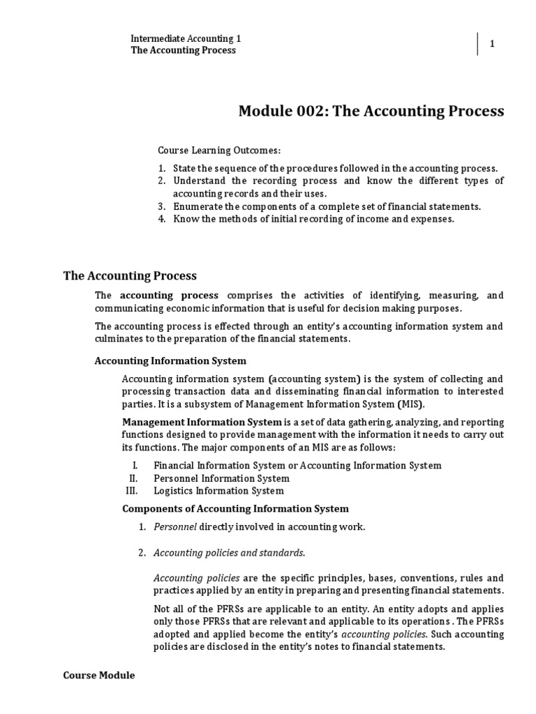 Week 2 - Lesson 2 The Accounting Process | PDF | Debits And Credits ...