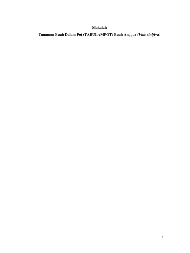 Tabulampot Buah Anggur | PDF