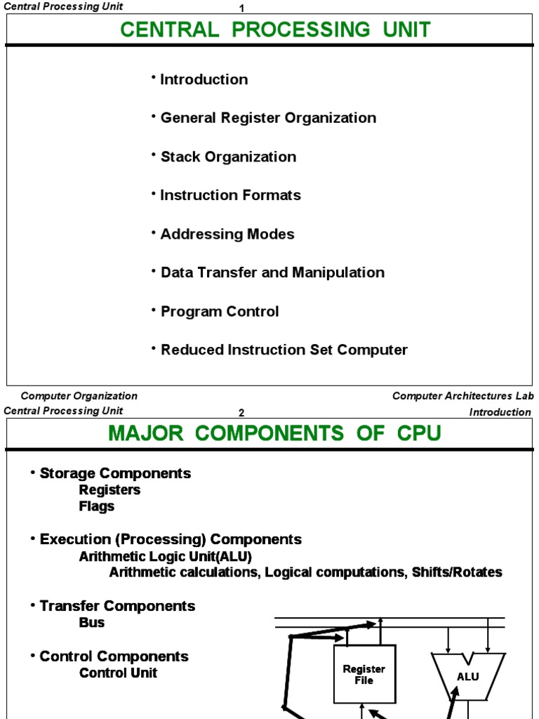 Ch8, Central Processing Unit | PDF | Central Processing Unit | Digital Electronics