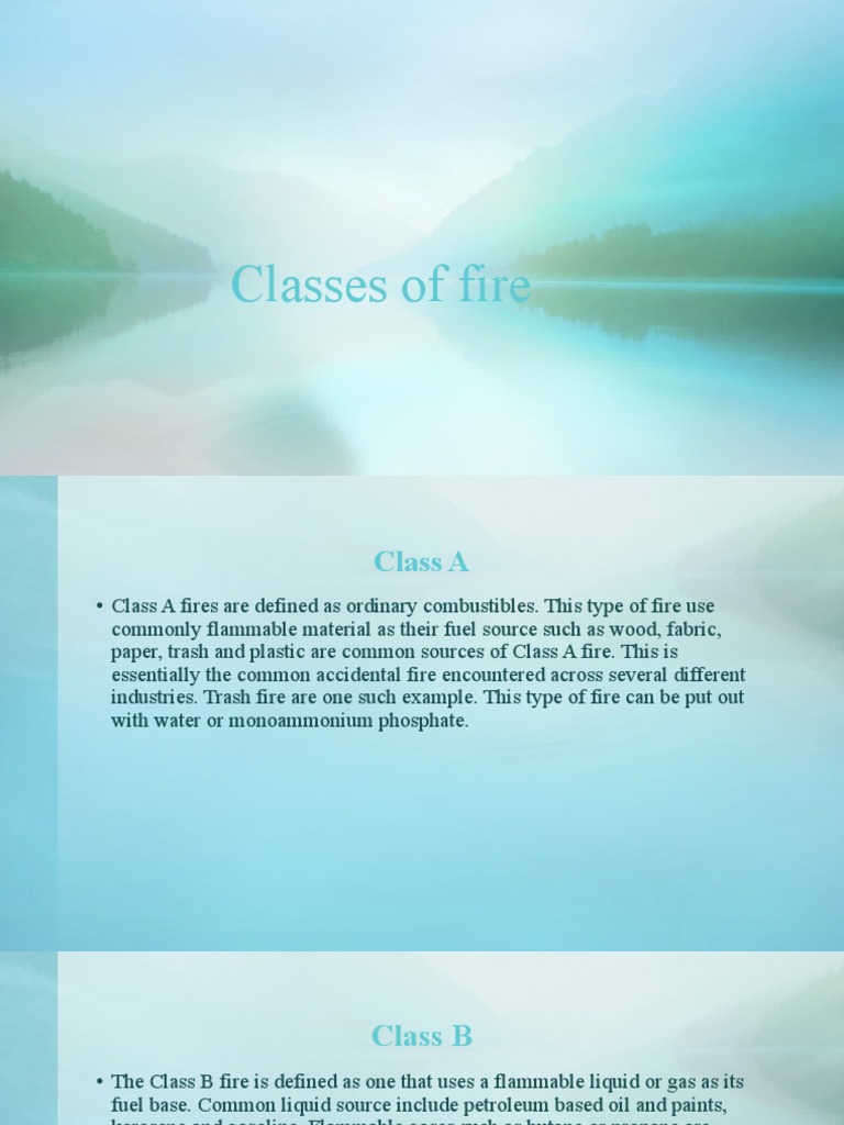 PowerPoint Presentation Classes of Fire | PDF | Fires | Fuels