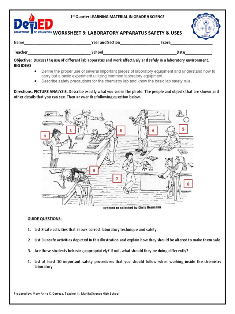 Worksheet 3 - Laboratory Safety | PDF | Career & Growth | Computers