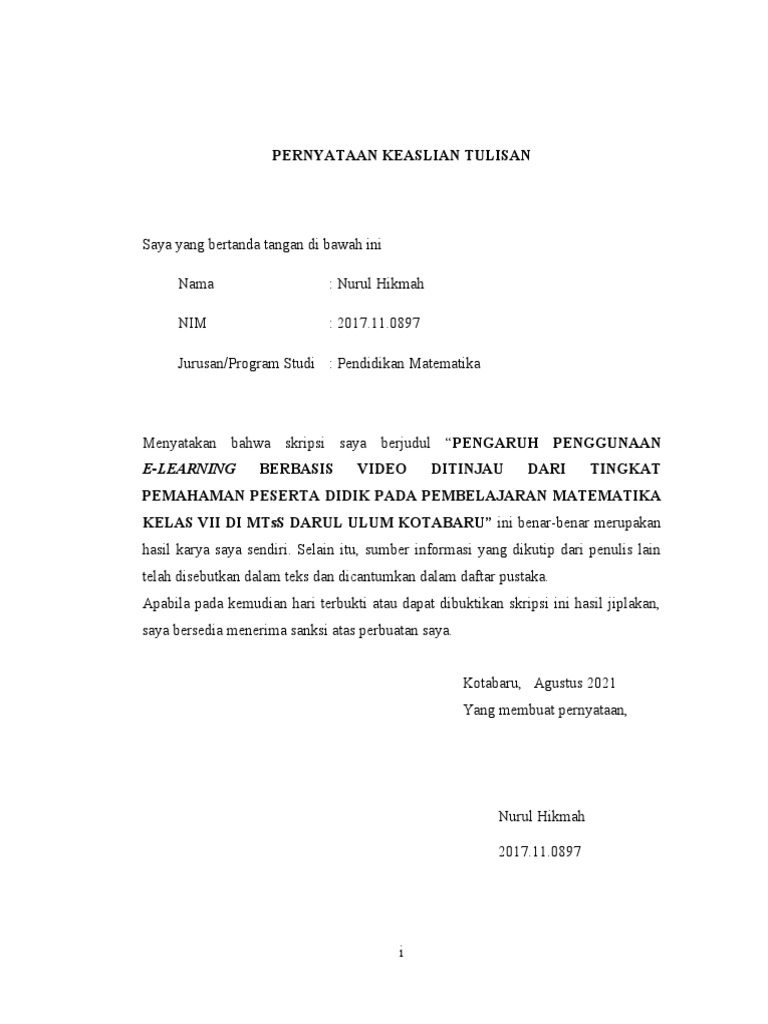 Format Skripsi | PDF