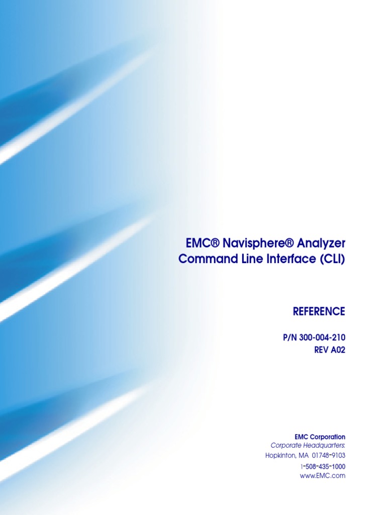 EMC® Navisphere® Analyzer Command Line Interface (CLI) : Reference ...